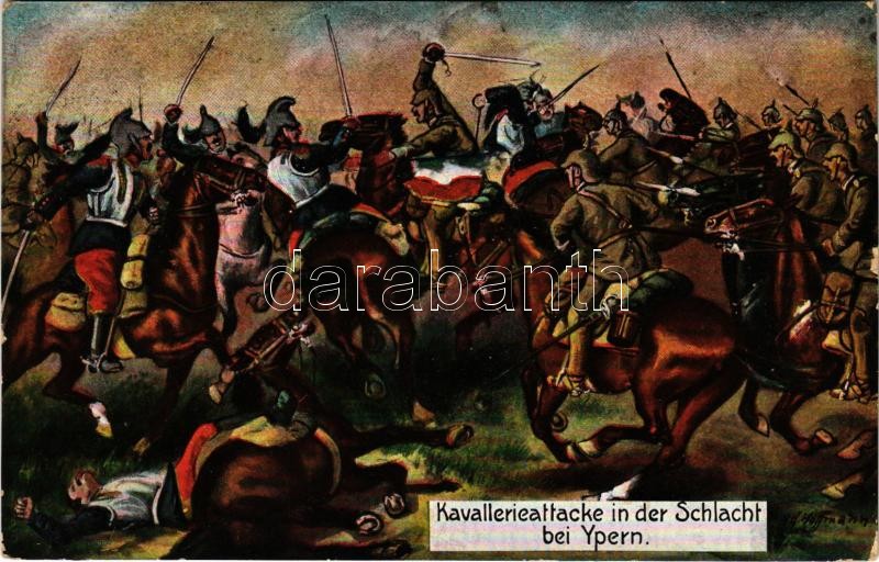 1915 Kavallerieattacke in der Schlacht bei Ypern / WWI German ...