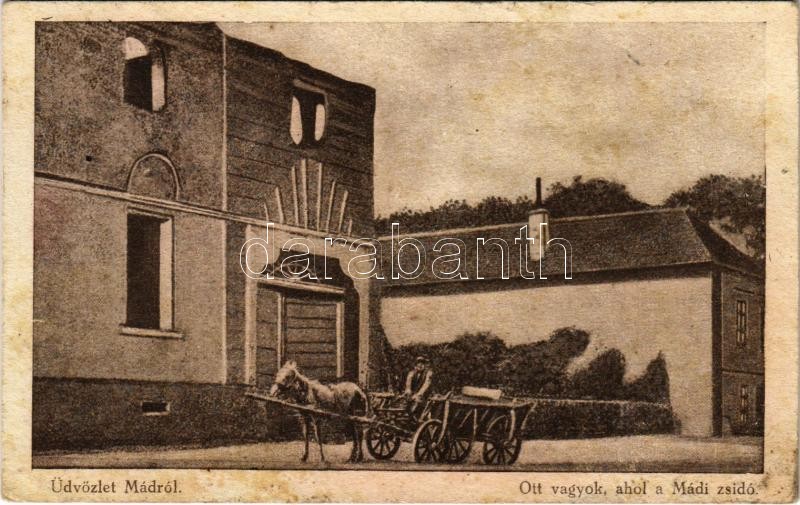 1943 Mád, Ott vagyok ahol a Mádi zsidó. Zsidó fuvaros a lovasszekerén ... 1943 Mád, Ott vagyok ahol a Mádi zsidó. Zsidó fuvaros a lovasszekerén ...