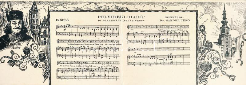 Felvidéki riadó! Rákóczi Ferenc induló kottával. 2-részes | Darabanth Auctions Co., Ltd.