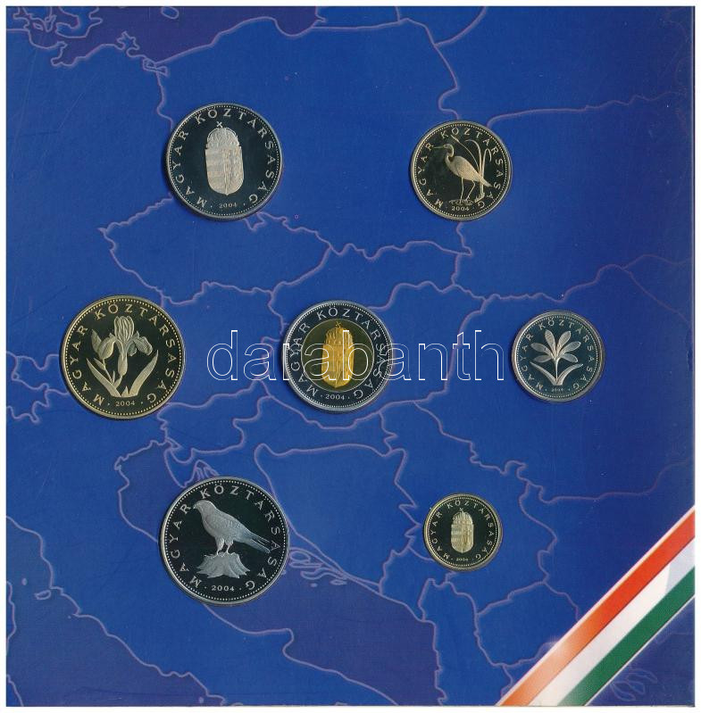 2004. 1Ft-100Ft (8xklf) forgalmi sor szettben, benne 2004. 50Ft ...