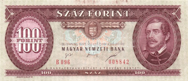 1995. 100Ft festéknyomokkal T:II | Darabanth Kft.