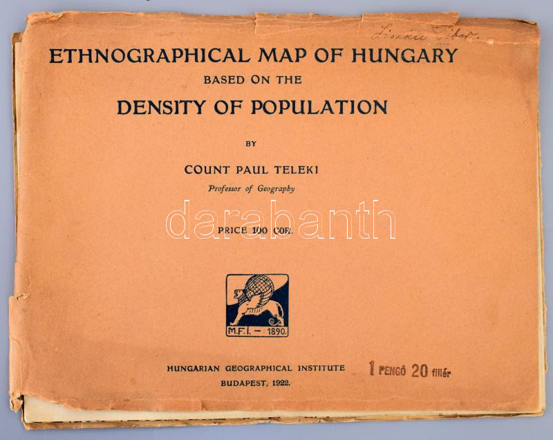 Magyarország néprajzi térképe a népsűrűség alapján. Szerkesztette ...