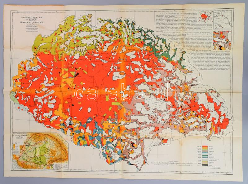 Magyarország néprajzi térképe a népsűrűség alapján. Szerkesztette ...